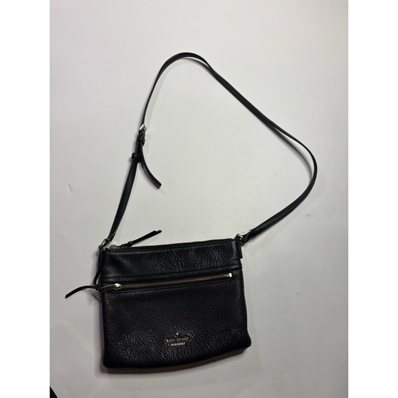 kate spade | Bags | Kate Spade Black Pebble Leather Crossbody 8x ...